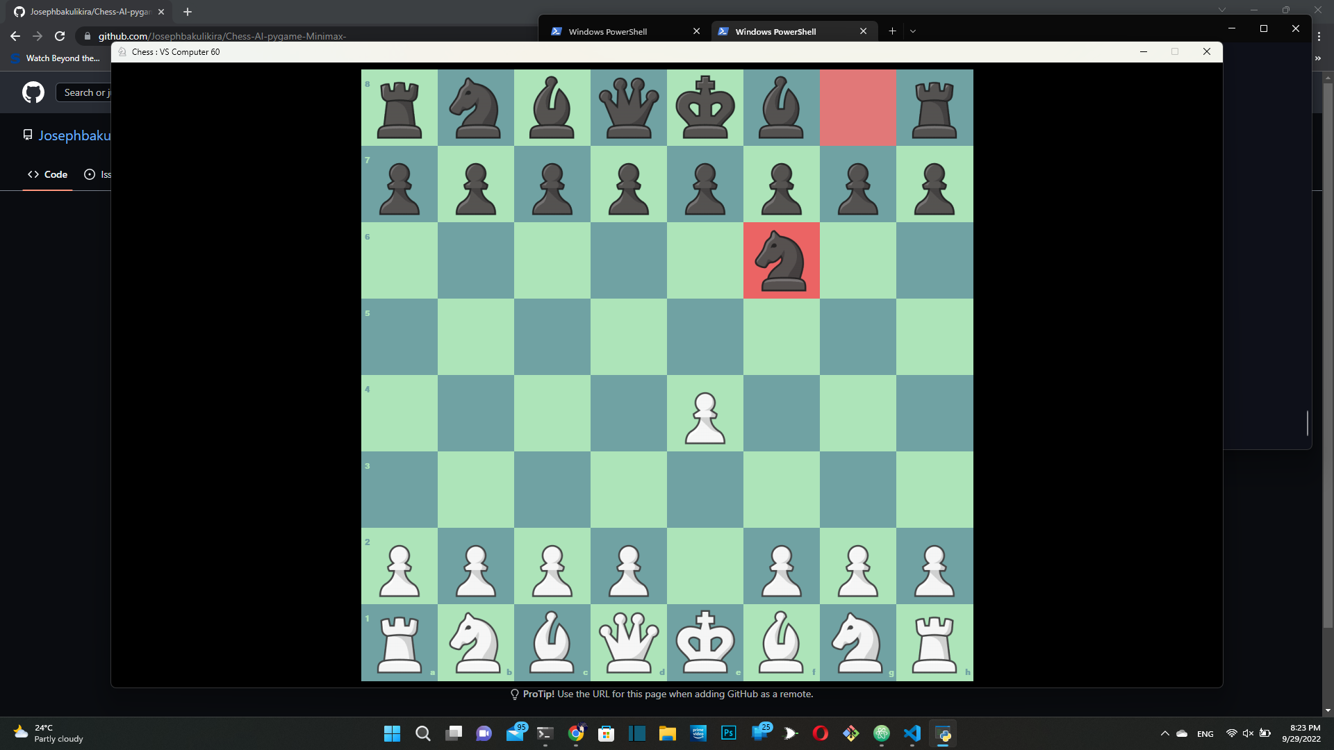 Github Josephbakulikirachess Ai Pygame Minimax