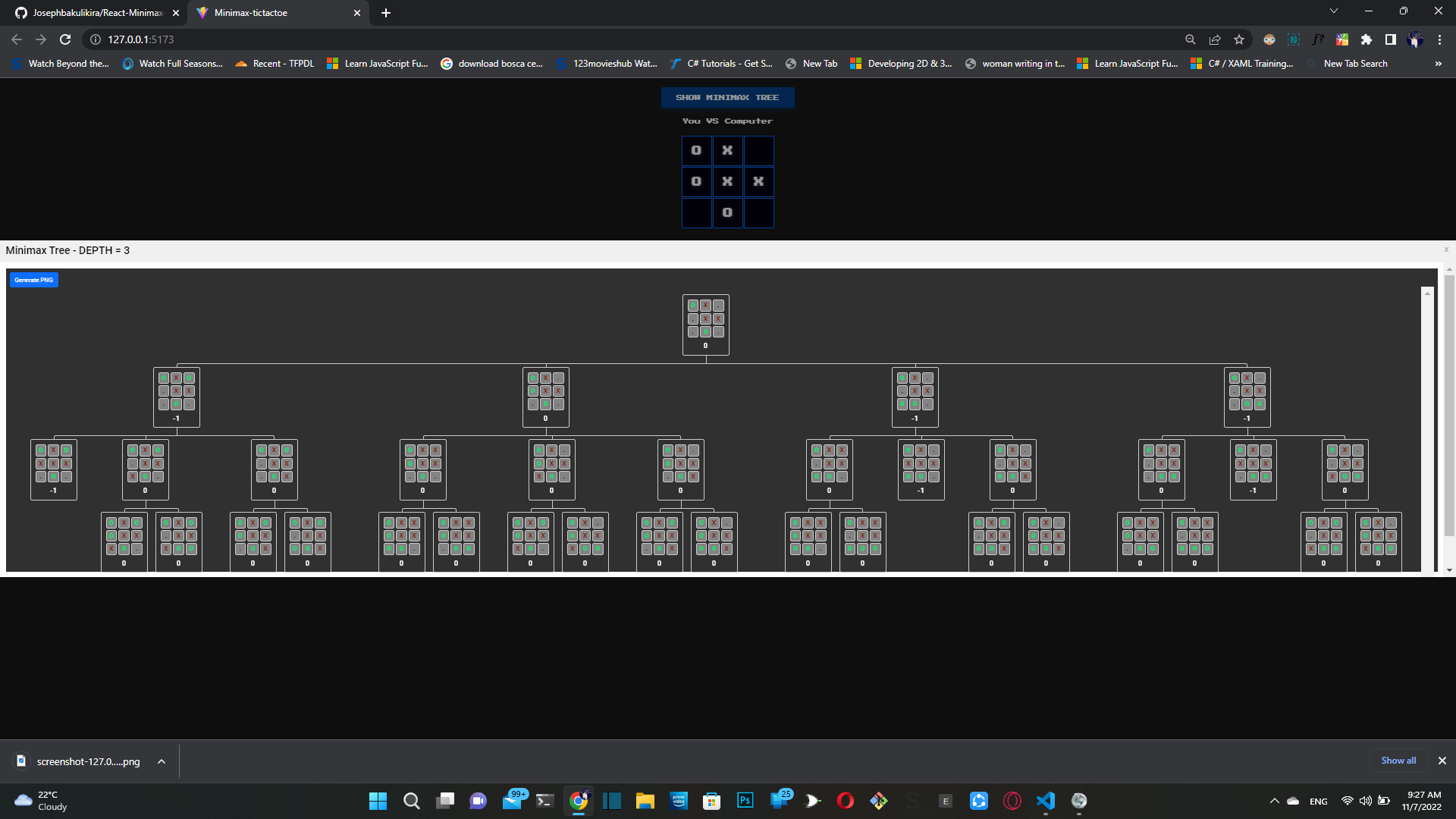GitHub - Josephbakulikira/React-Minimax-Tree-Visualization-Tictactoe