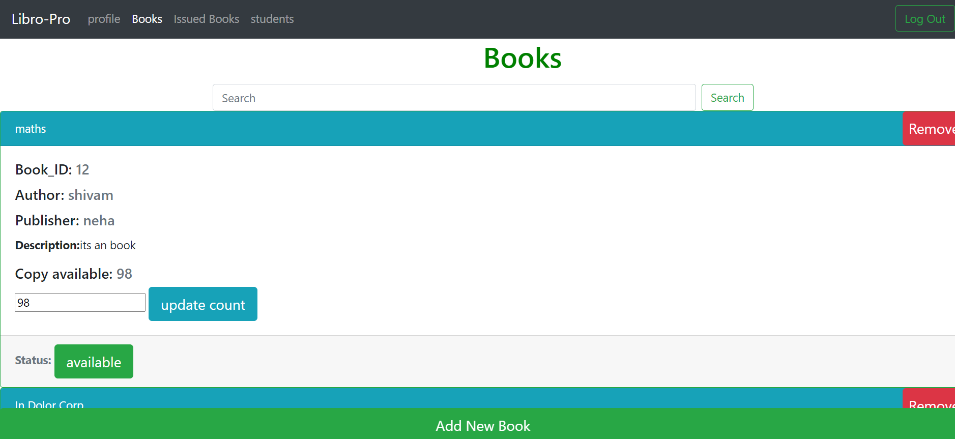 GitHub - madhav-bansal/Library-Management-System: This is an library ...