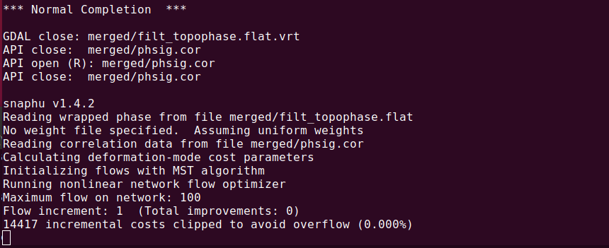 The unwrapping step is stuck · Issue #295 · isce-framework/isce2 · GitHub