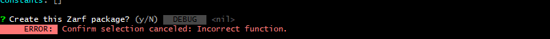 confirm skipped when using Git Bash to execute `zarf package` commands on WIndows · Issue #1649 ...