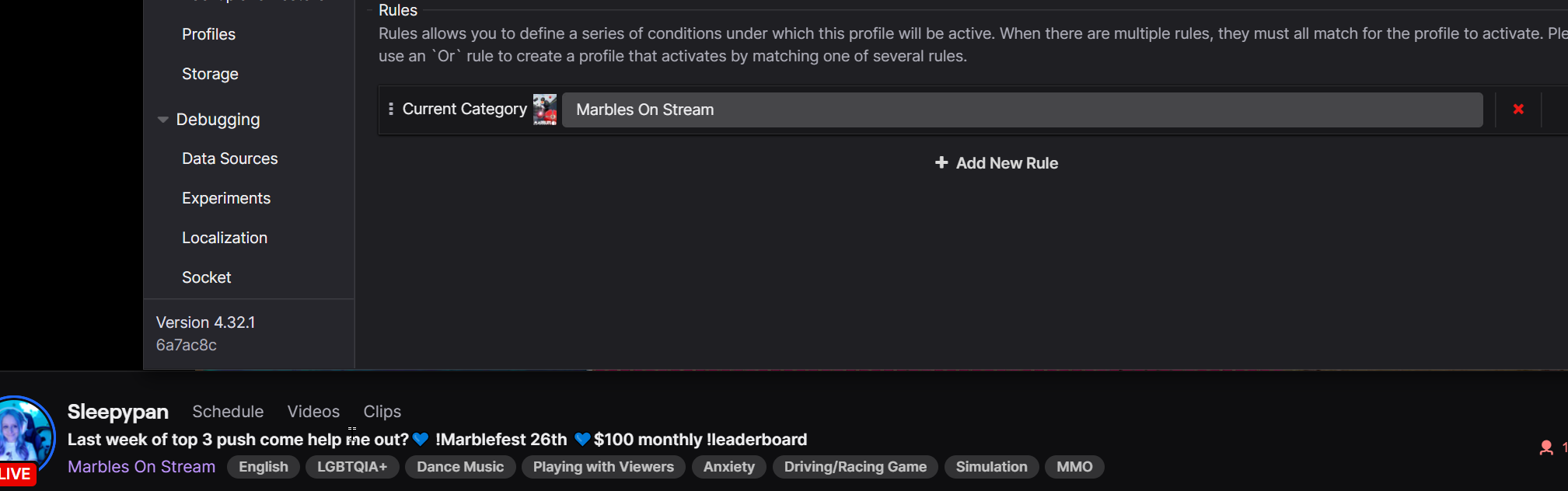 Profiles, Current Category Rule not matching · Issue #1178 ...