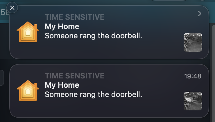 [config Support] Motion Detected In The Camera Is Recognized As Door Bell In Homekit · Issue