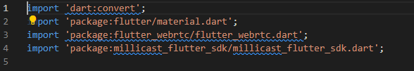 Importing Flutter SDK Error: Expected identifier. · Issue #24 · millicast/flutter-sdk · GitHub