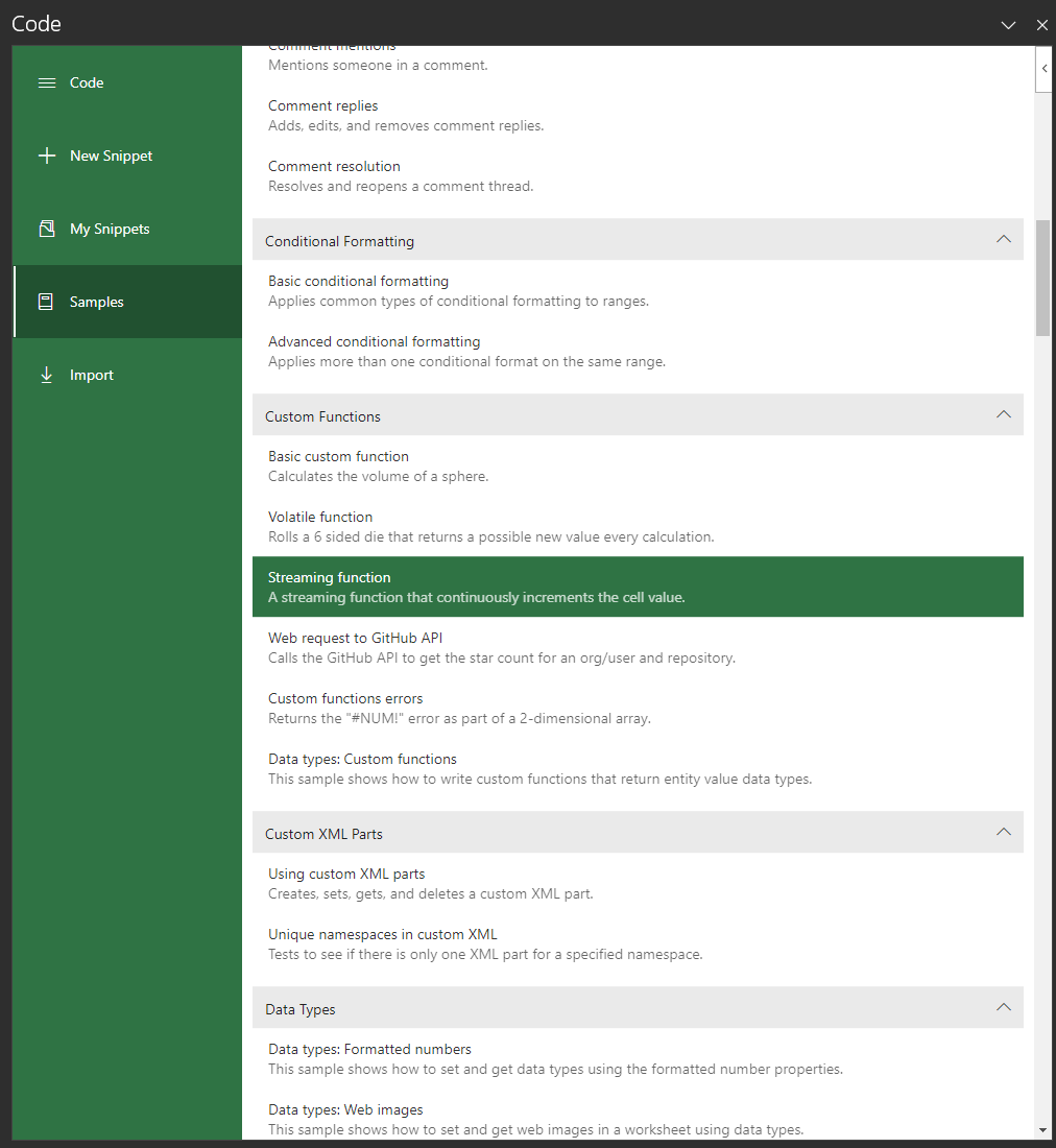 Script Lab > Custom Streaming Function Example Fails · Issue #3521 · OfficeDev/office-js · GitHub