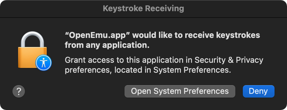 Big Sur 11 4 Keyboard Input Monitoring · Issue 4557 · Openemu Openemu · Github