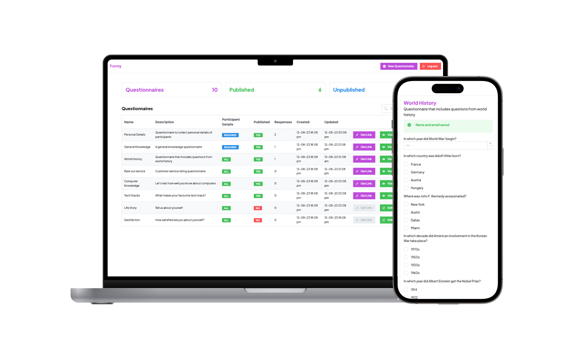 GitHub - vidarshan/formy-questionnaire-api: API for questionnaire builder