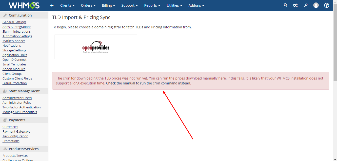 Registrar TLD Sync Issue · Issue #200 · openprovider/Openprovider-WHMCS-domains · GitHub