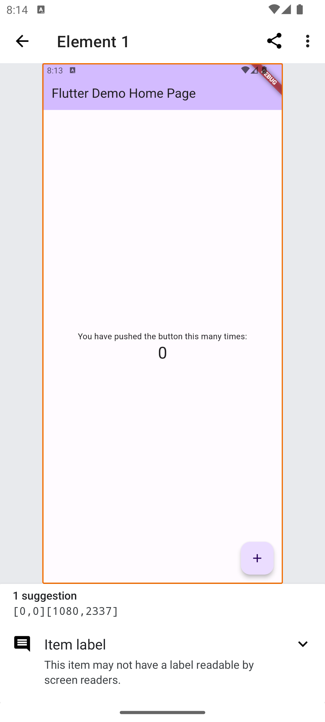 Android TalkBack Item label warning for the whole screen when using a11y scanner · Issue #104908 ...