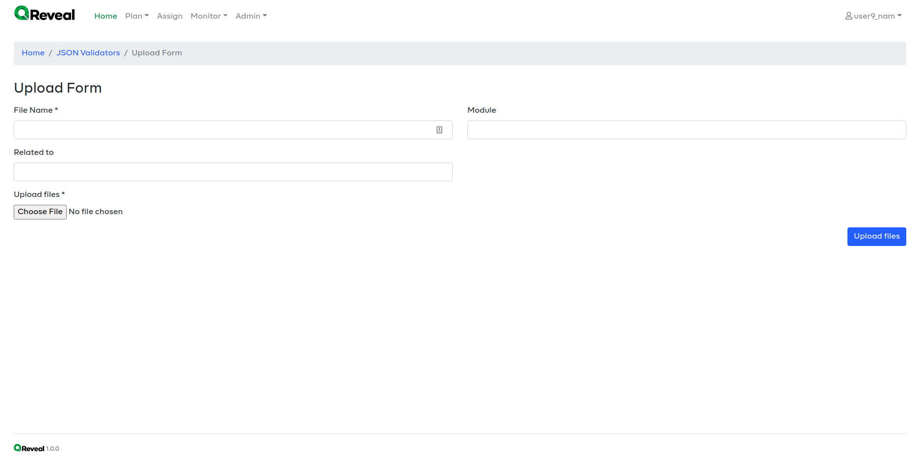 Add the JSON validator upload form · Issue #185 · onaio/fhir-web · GitHub