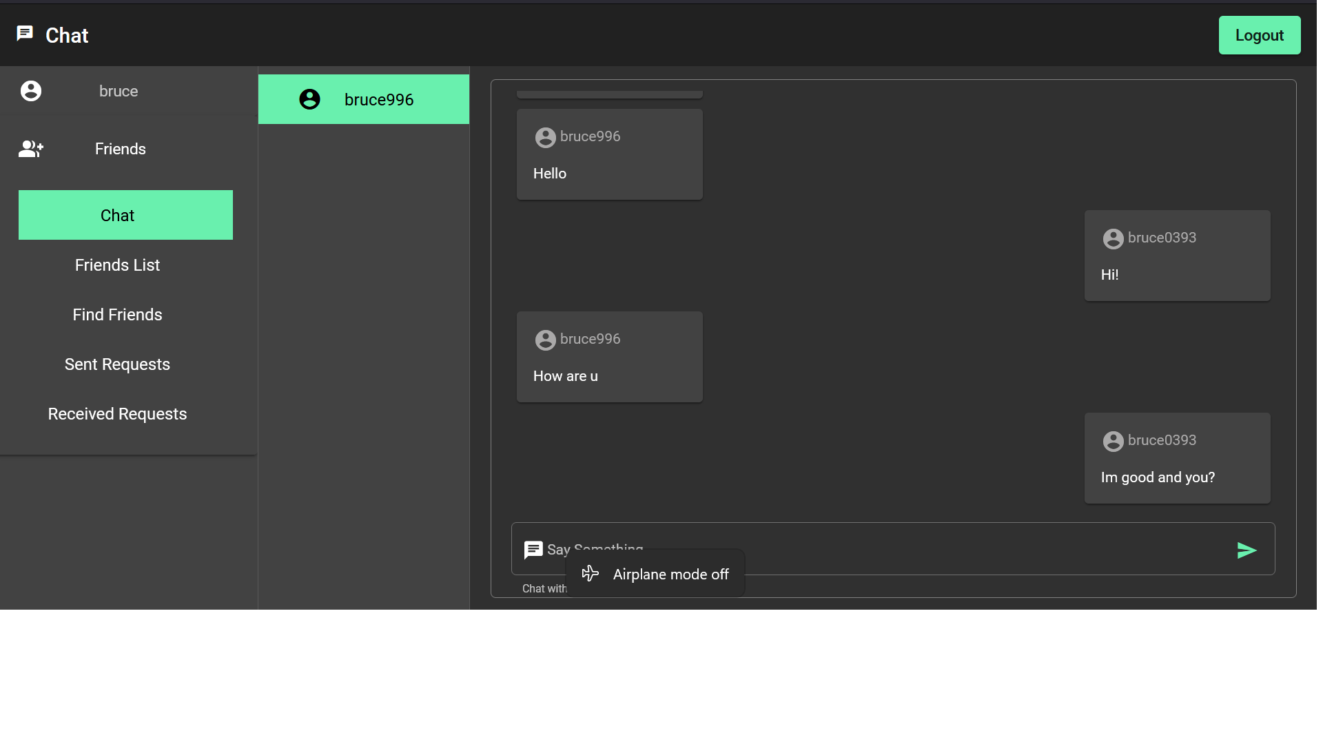 GitHub - BruceArmstrong007/chat-client: Angular Chat Web App