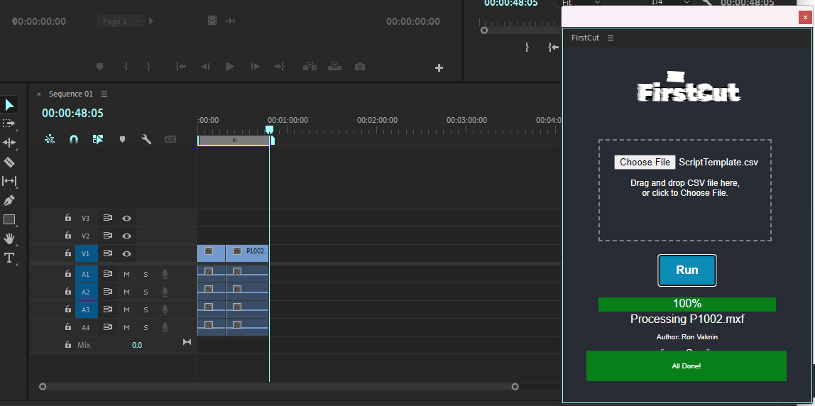 GitHub - Ronvaknins/FirstCut: FirstCut is an Adobe Premiere extensions that automatically cut ...