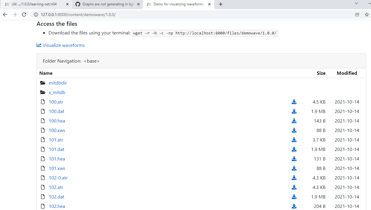 Graphs are not generating in lightwave visualization · Issue #1445 · MIT-LCP/physionet-build ...