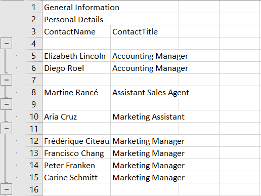 Grouped Rows Information Is Lost When The Grid Has Only Multi Column Headers And Is Exported To 5125
