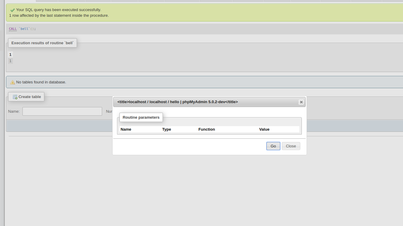 procedure execute dialog box · Issue #15883 · phpmyadmin/phpmyadmin · GitHub