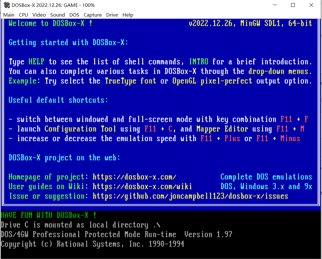 dosbox-x 2022.12.26 Can't run Game Command and Conquer but DOSBox 0.74 can · Issue #3975 ...