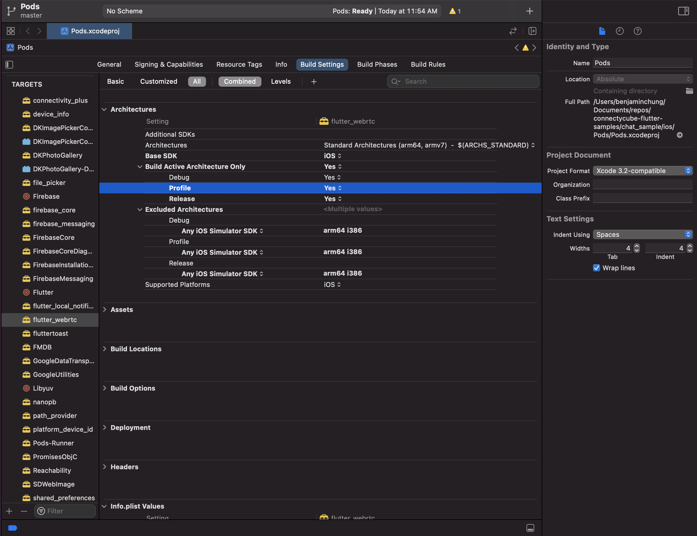 iOS Build Error; WebRTC apparently not found · Issue #183 · ConnectyCube/connectycube-flutter ...
