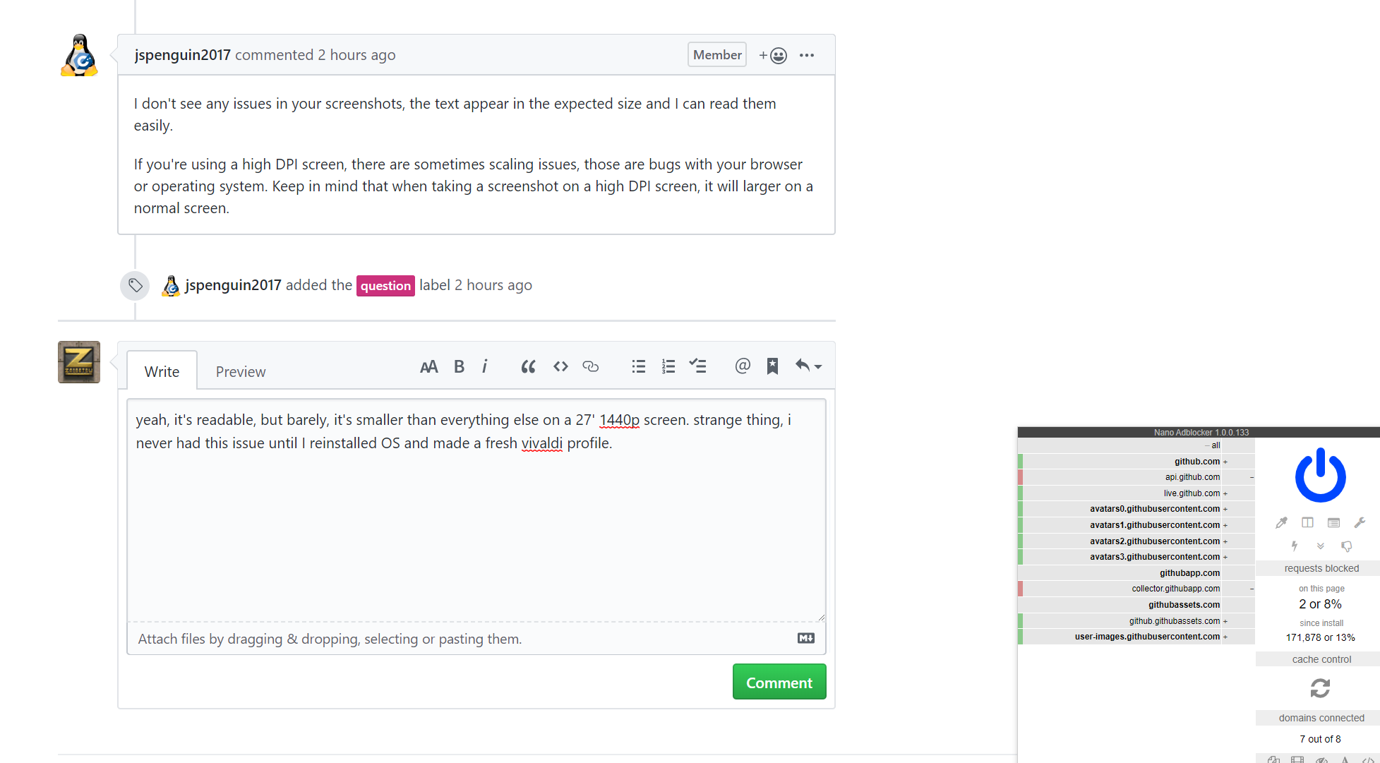 Tiny text in popup/dashboard with Vivaldi · Issue #302 · NanoAdblocker/NanoCore · GitHub