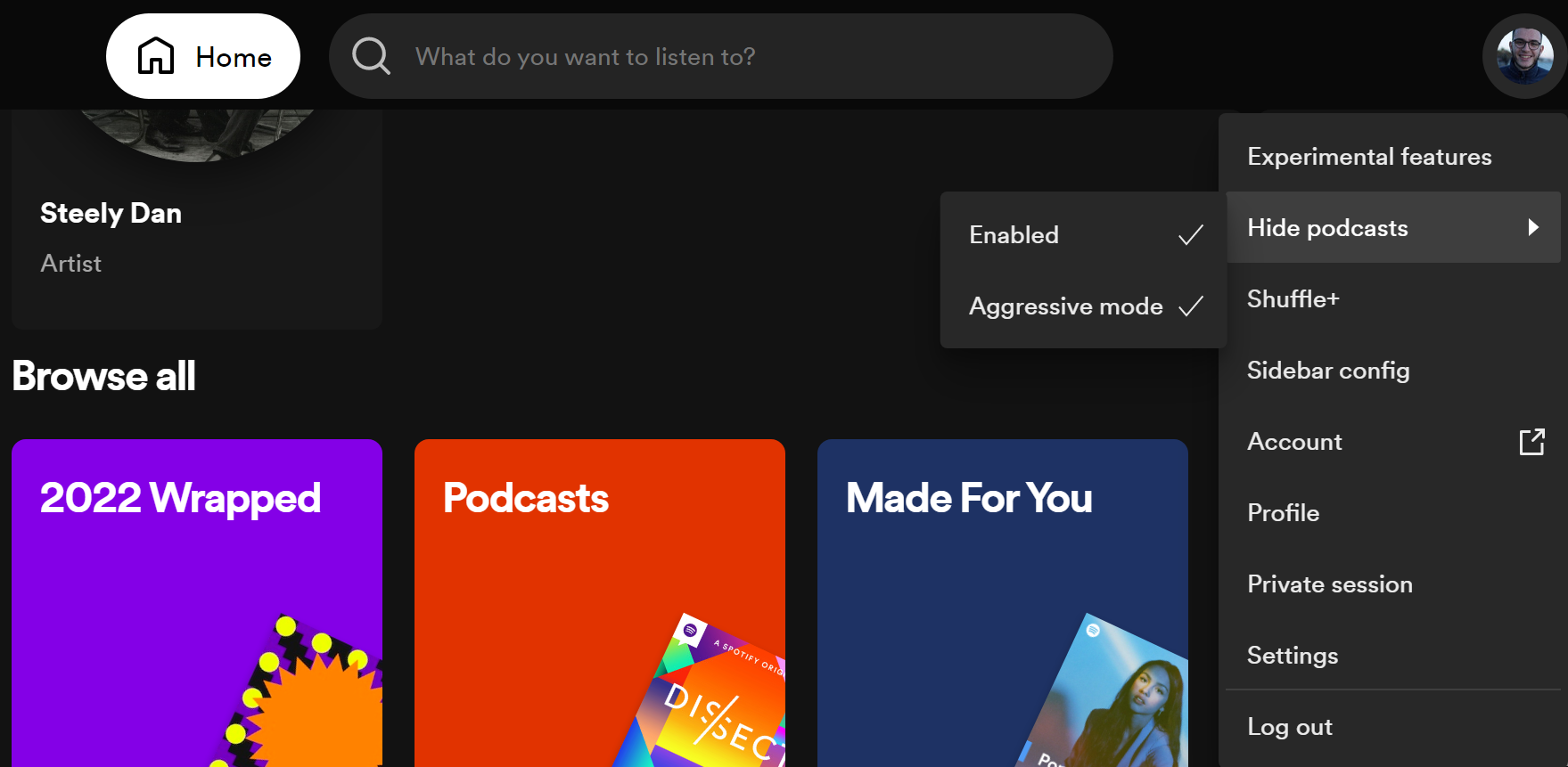 Podcast showing in Search page (new UI) · Issue #52 · theRealPadster/spicetify-hide-podcasts ...
