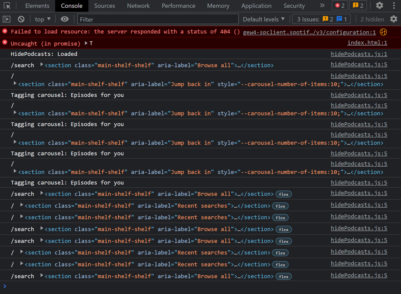 Podcast showing in Search page (new UI) · Issue #52 · theRealPadster/spicetify-hide-podcasts ...