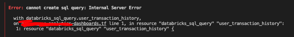 Issue Databrickssqlquery Errors During `terraform Apply` With `cannot Create Sql Query