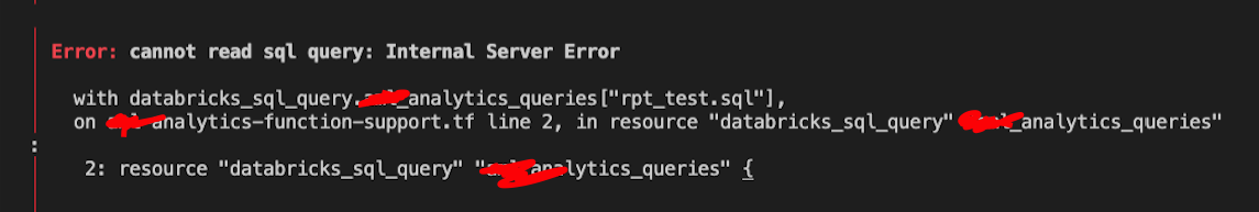 [ISSUE] Issue with `databricks_sql_visualization` resource - changes to `option` from `inline ...