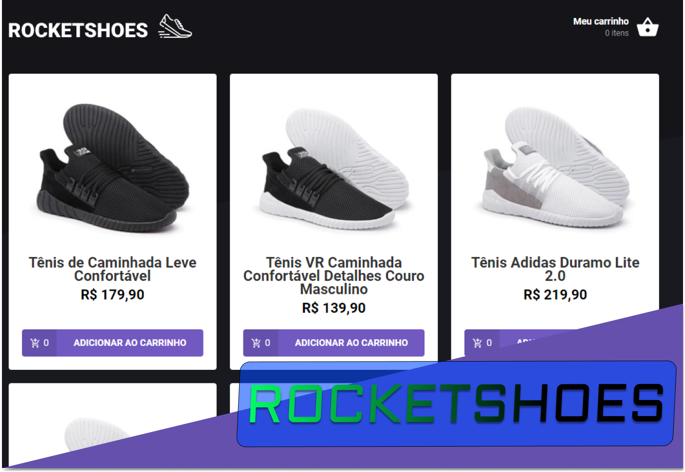 GitHub - APACHE-0002/rocketshoes: online tennis store, using react and redux for its development
