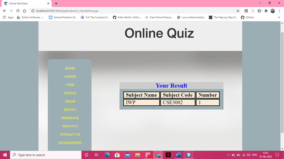 GitHub - cbhawana08/OnlineQuizSystem