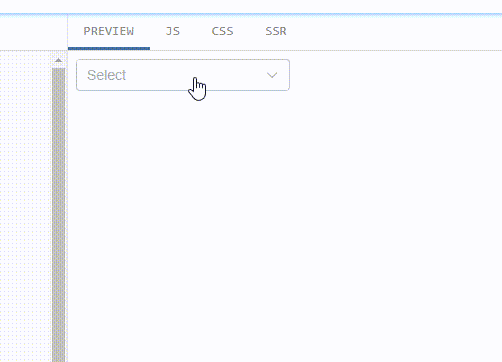 Component Select After Modifying Options By Using Custom Search Using Up And Down Keys On 6521