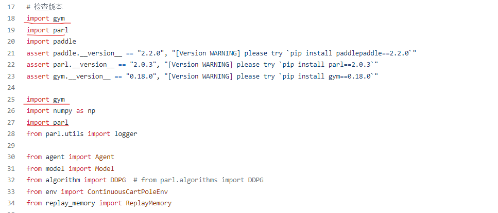 这里写重复了 · Issue #881 · PaddlePaddle/PARL · GitHub