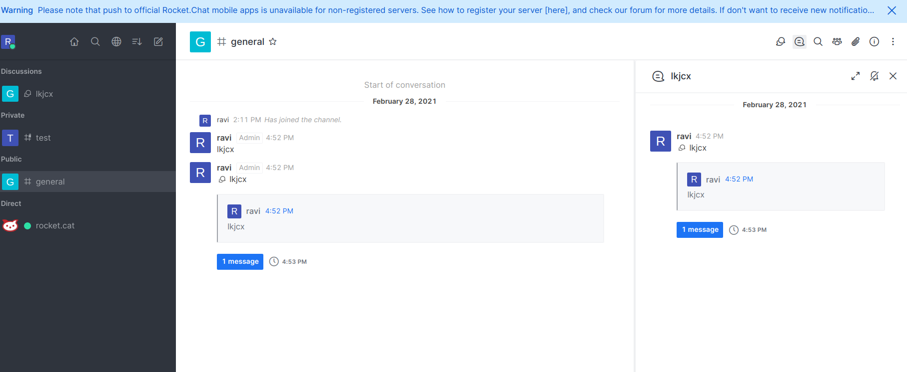 [BUG] Message button in thread does not redirect to the discussion ...
