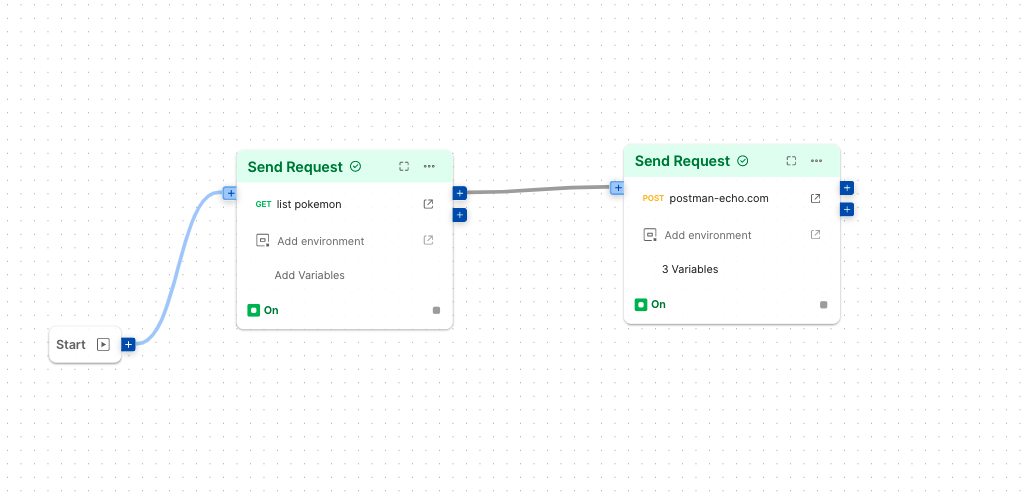 SendRequest Payload, i want to have multiple nodes based on prev request result · postmanlabs ...