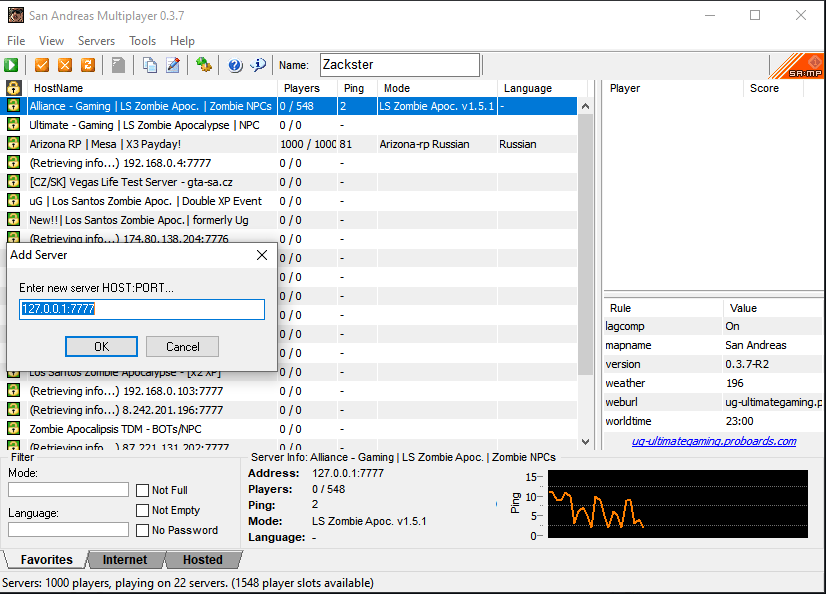 GitHub - ZacksterUG/Los-Santos-Zombie-Apocalypse-0.3.7: Los Santos Zombie Apocalypse | SAMP 0.3. ...