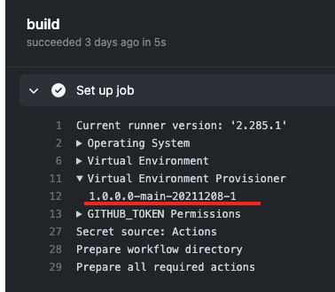 Virtual Environment Provisioner version includes the word `master` · Issue #4189 · actions ...