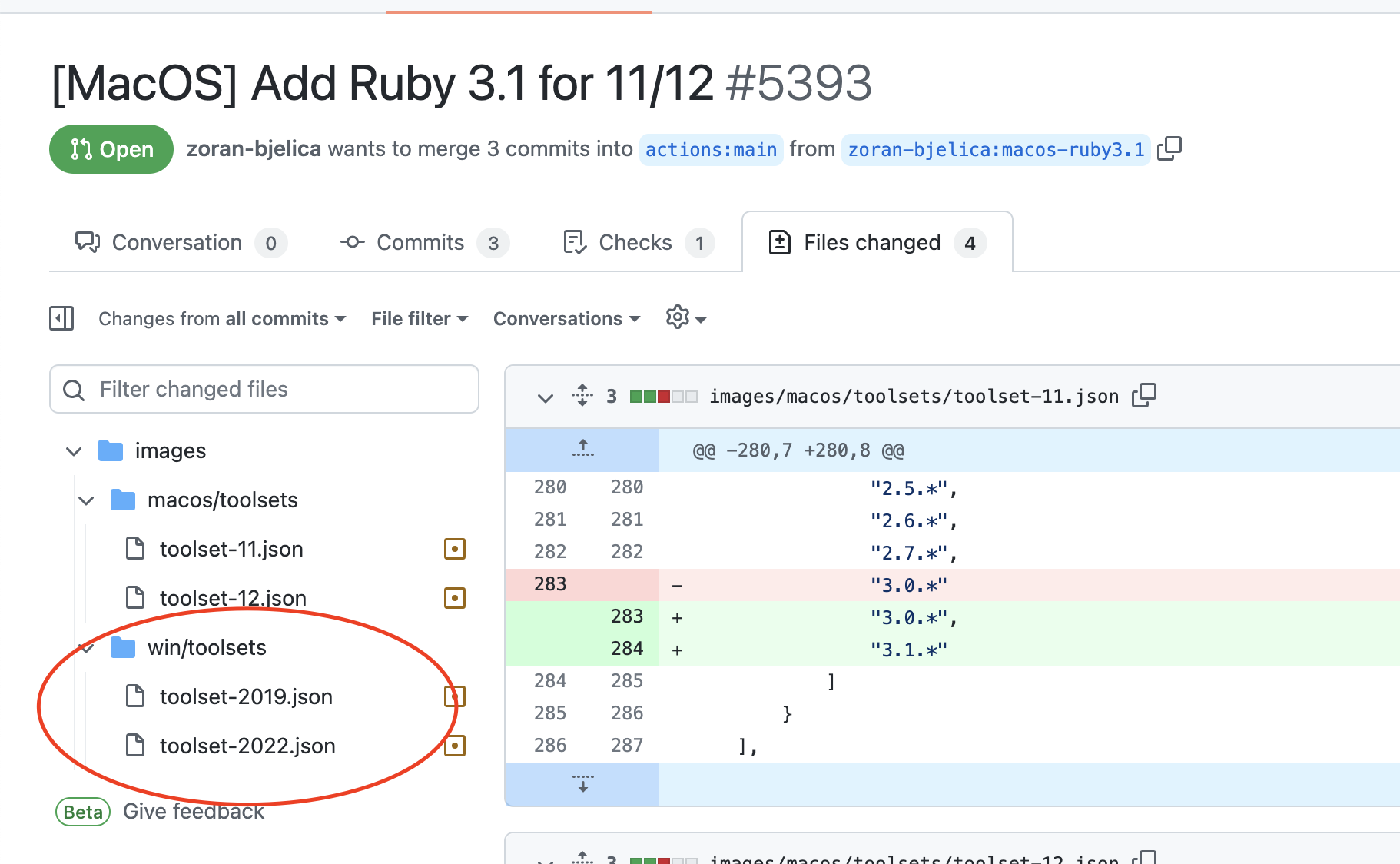 [MacOS] Add Ruby 3.1 for 11/12 by zoran-bjelica · Pull Request #5393 · actions/runner-images ...