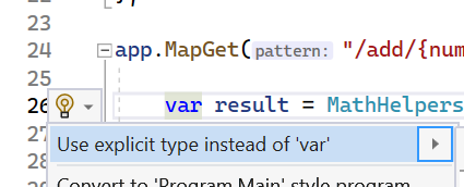 Create different visuals on editor for different type of code actions ...