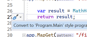 Create different visuals on editor for different type of code actions ...