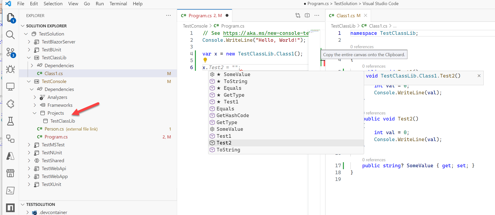 [BUG] Project references aren't being recognised · Issue #93 · microsoft/vscode-dotnettools · GitHub