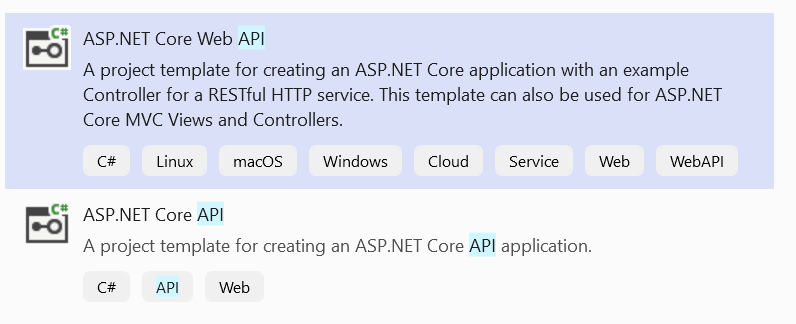 Multiple API template entry points should be reconciled · Issue #49047 · dotnet/aspnetcore · GitHub