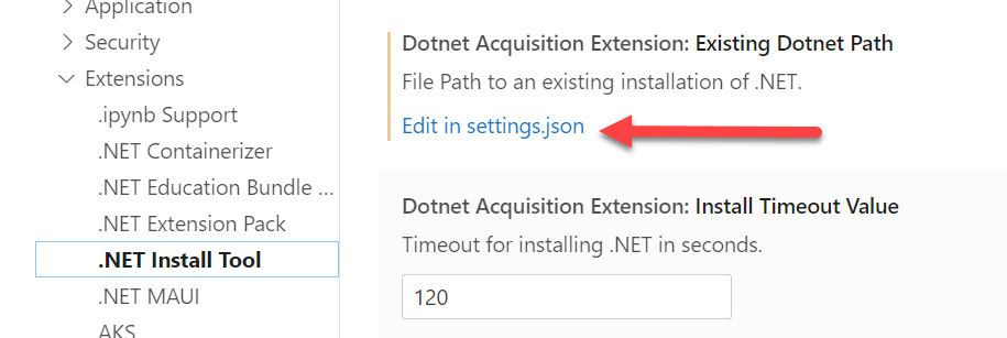 Can I Specify The Net Sdk Location · Issue 314 · Microsoftvscode Dotnettools · Github