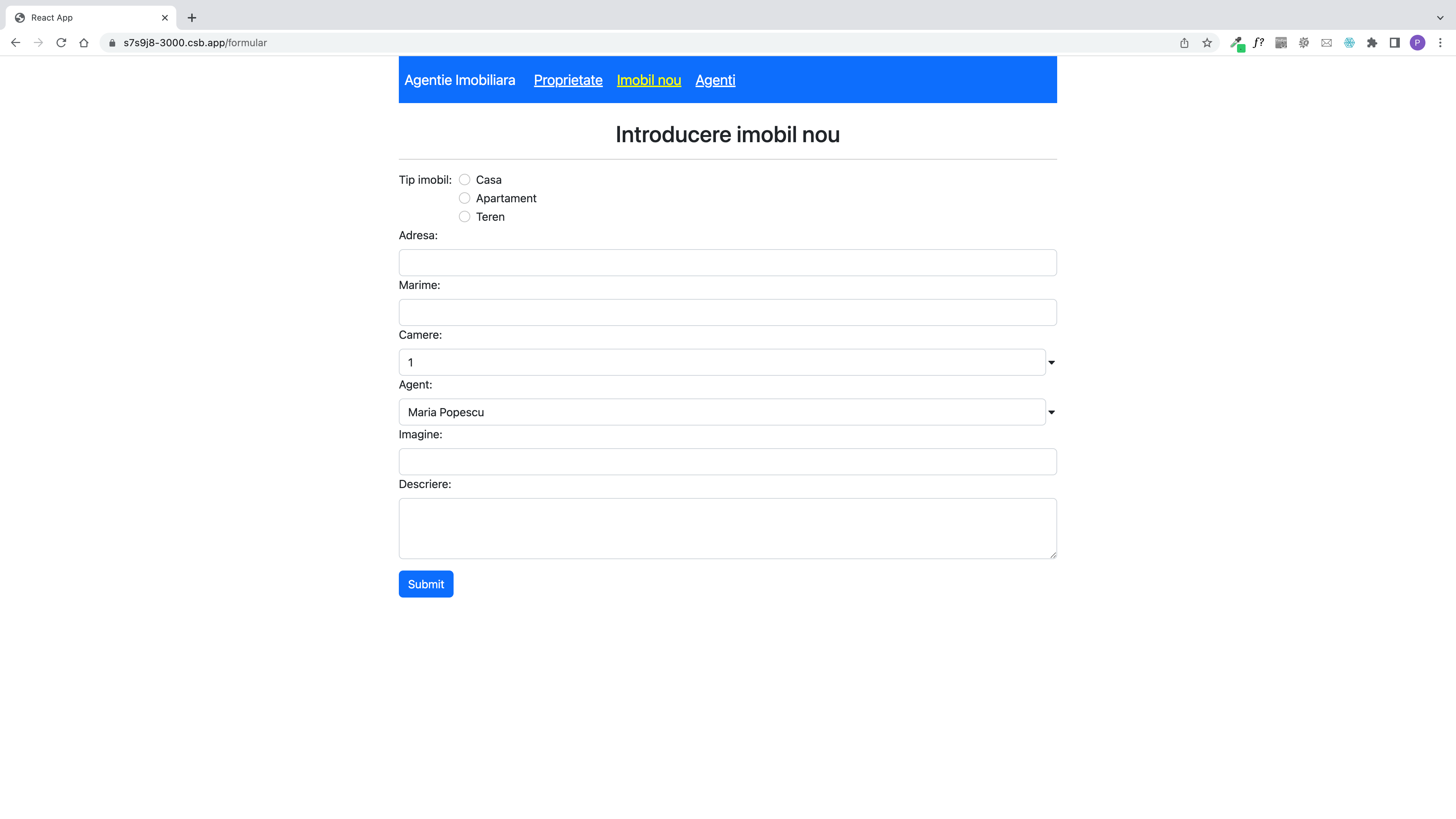 GitHub - laurapall/Ag_imob_js-React-Project: A React-based real estate agency platform with CRUD ...