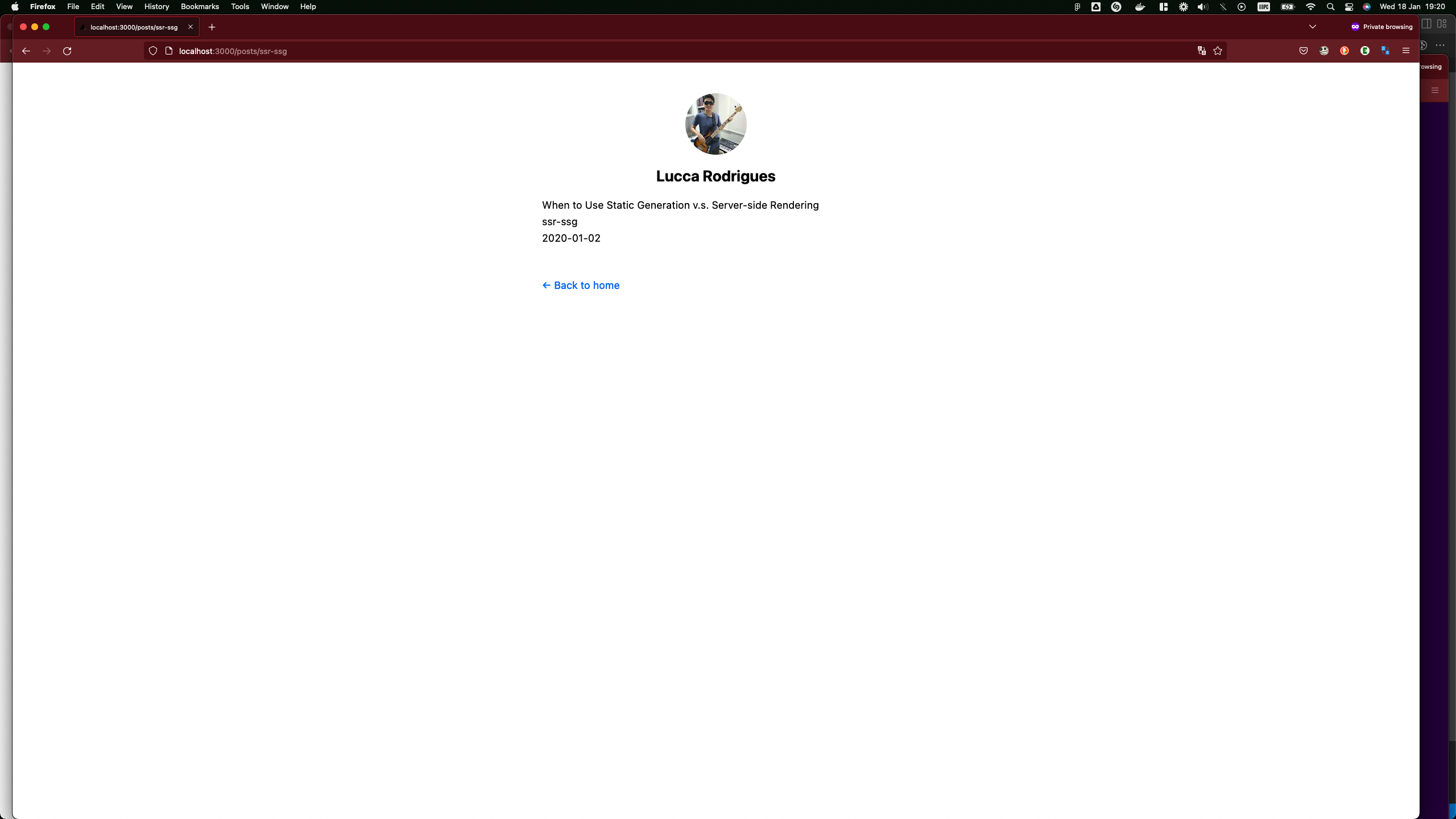 Next.js Blog Dynamic Routes Tutorial - 404 when visiting `/pages/[id ...