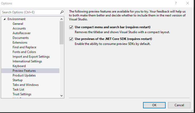 Vs2019 Not Showing Core 3 · Issue 3282 · Dotnet Core · Github