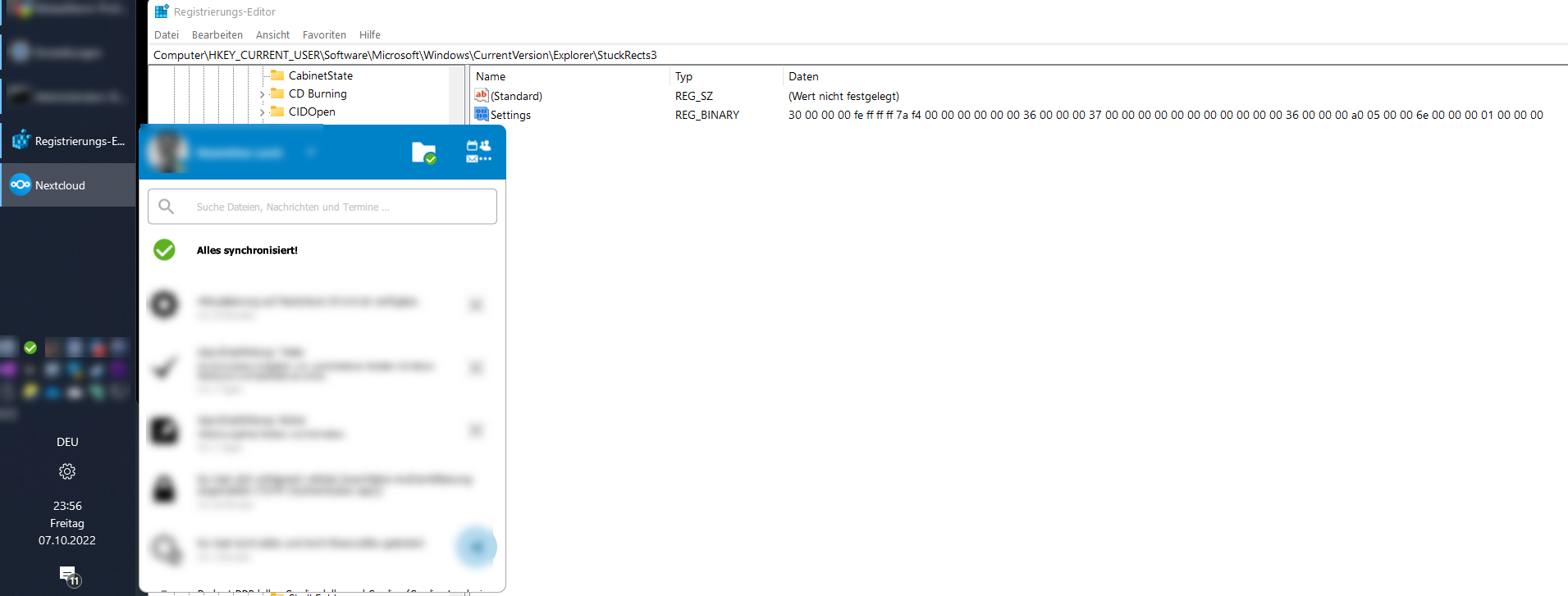 [Bug]: Taskbar on left not honored · Issue #4481 · nextcloud/desktop · GitHub