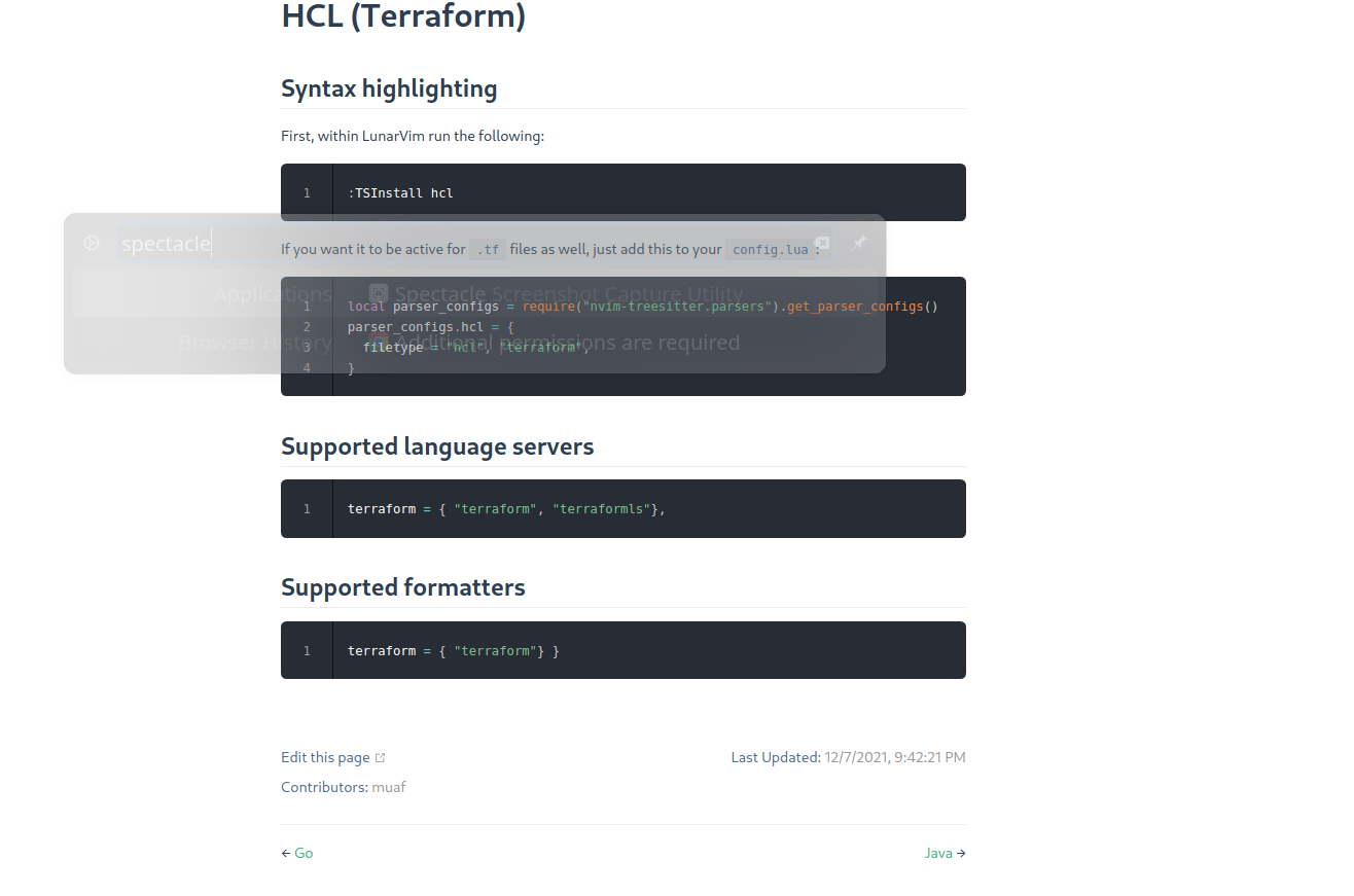 [Feature]: Support Terraform/HCL · Issue #1530 · LunarVim/LunarVim · GitHub