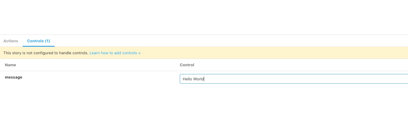 Mdx Story Shows Message This Story Is Not Configured To Handle Controls · Issue 12560