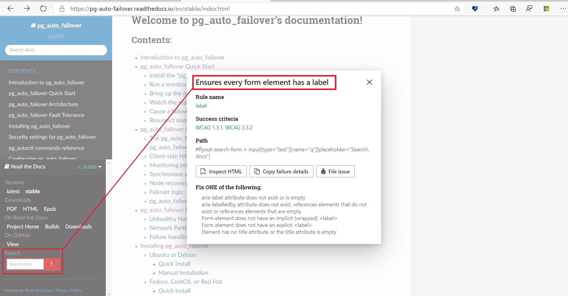 Search input boxes lack labels · Issue #970 · readthedocs/sphinx_rtd ...