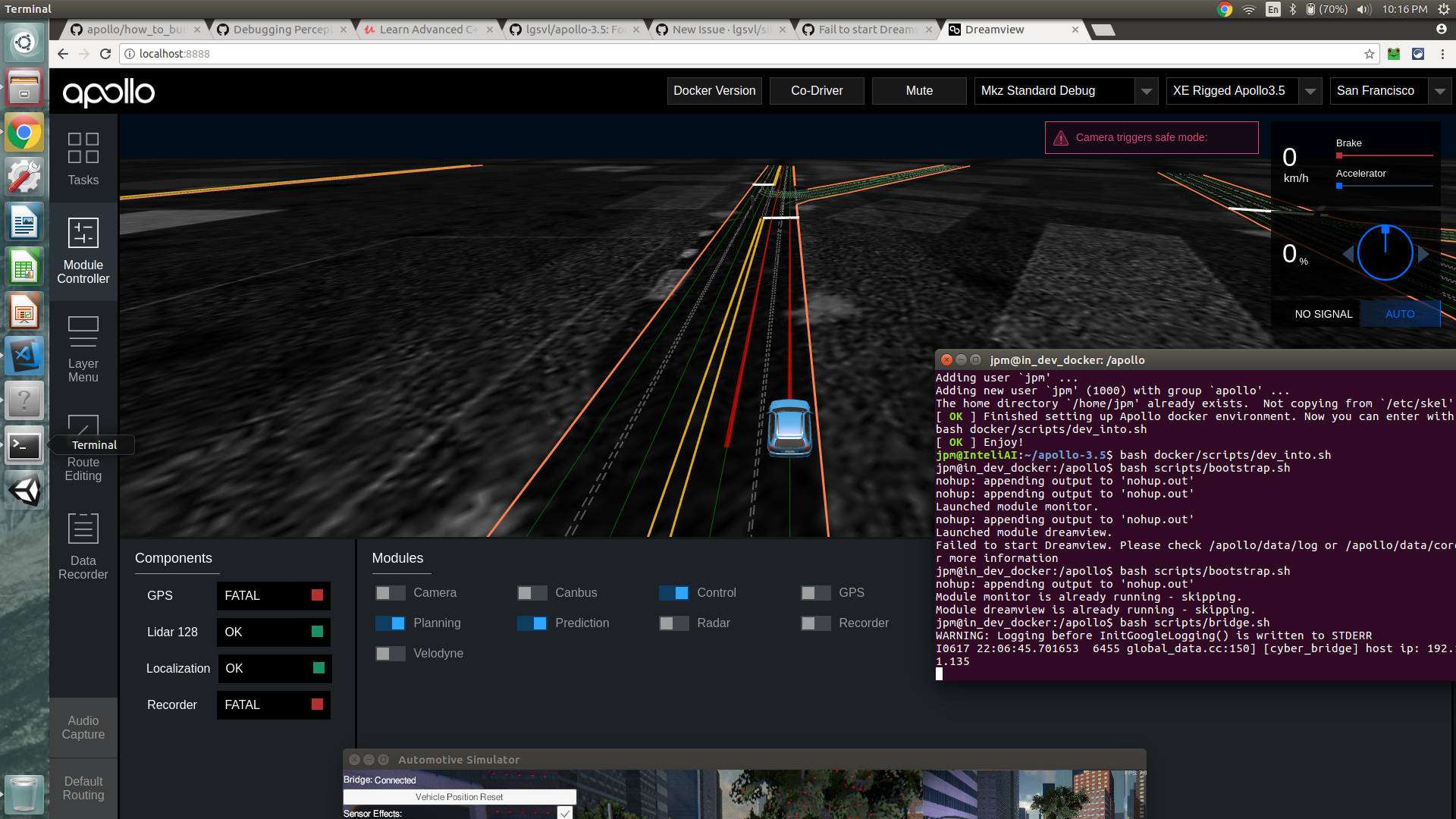 Car Cannot Move · Issue 206 · Lgsvl Simulator · Github
