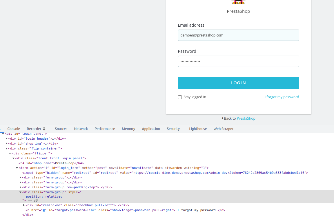 Problems with the admin login with Chrome around: stay logged in and I forgot my password ...