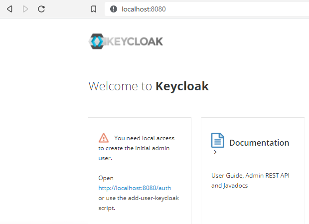 Wrong initial admin creation procedure mentioned on default Keycloak.X home page · Issue #9291 ...